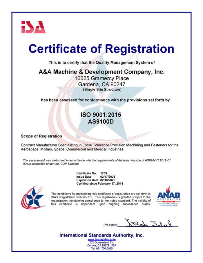 A&A Machine | Quality Control